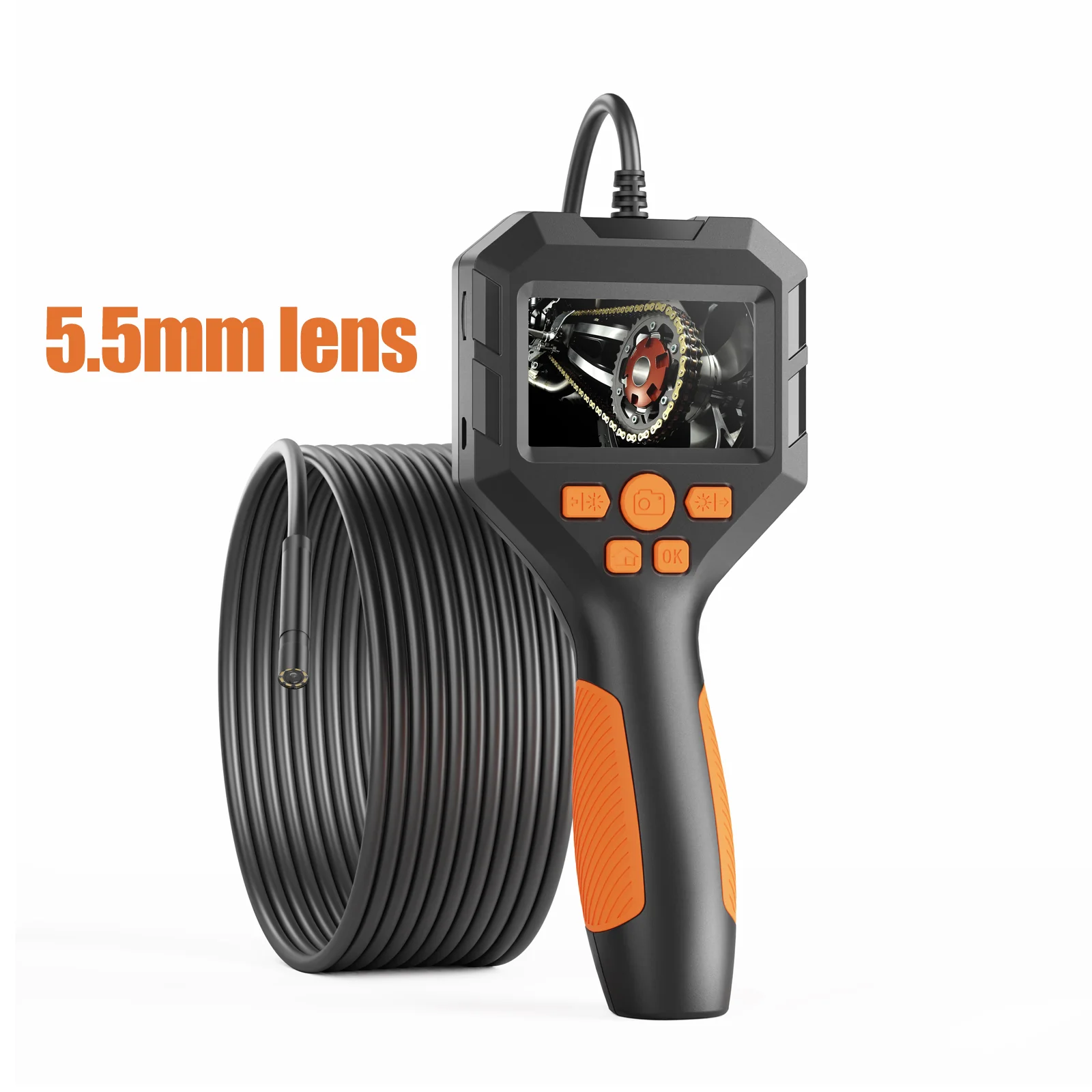 P10 Industrial pipe endoscope 3.9/5.5/8mm 2.8 inch ips color HD screen ...