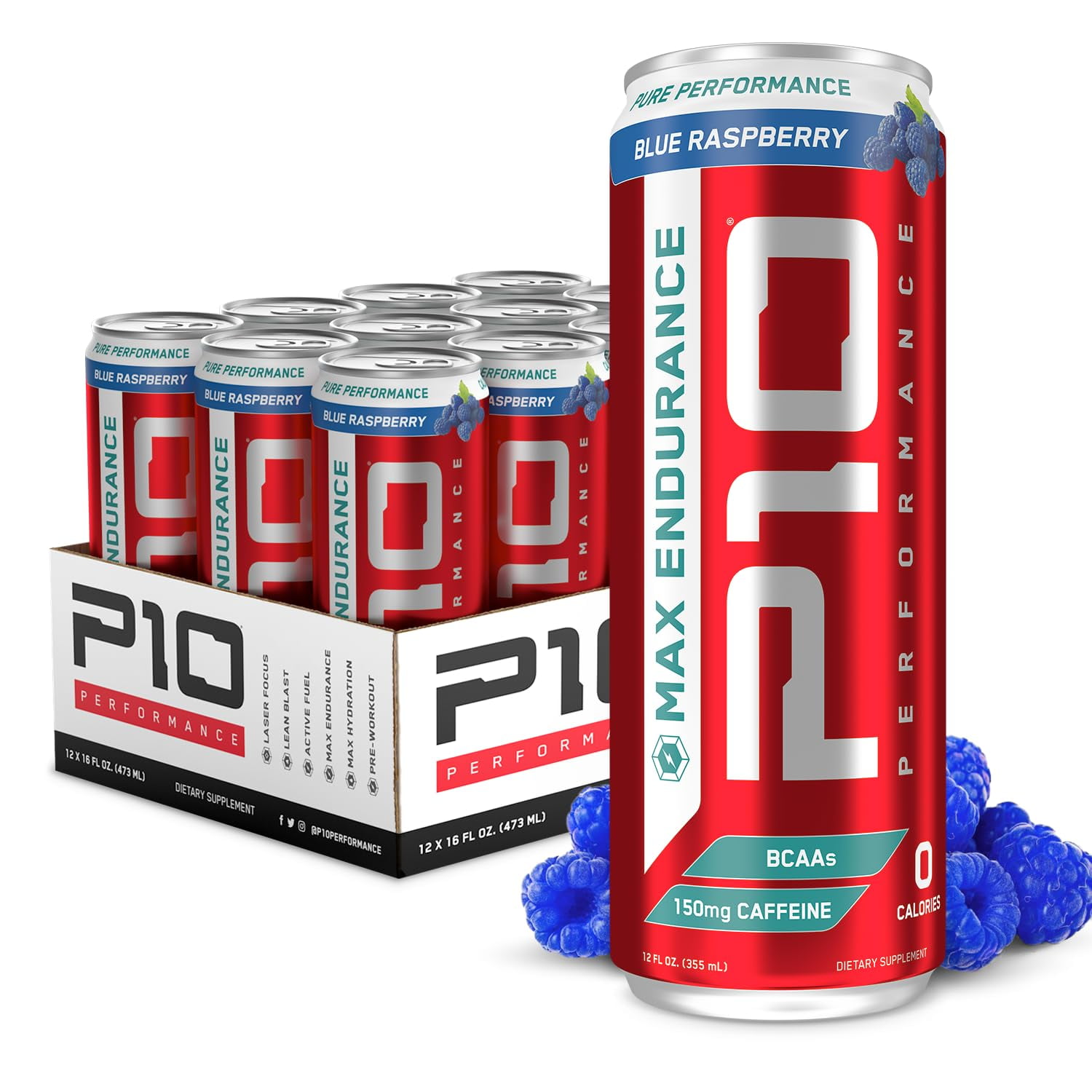 P10 Performance Max Endurance Drink - Sugar Free, Electrolytes, BCAAs ...