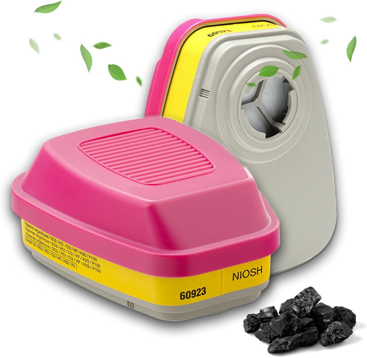 P100 Cartridge Filter 60923, Suitable for Half and Full Facepieces 6000 ...