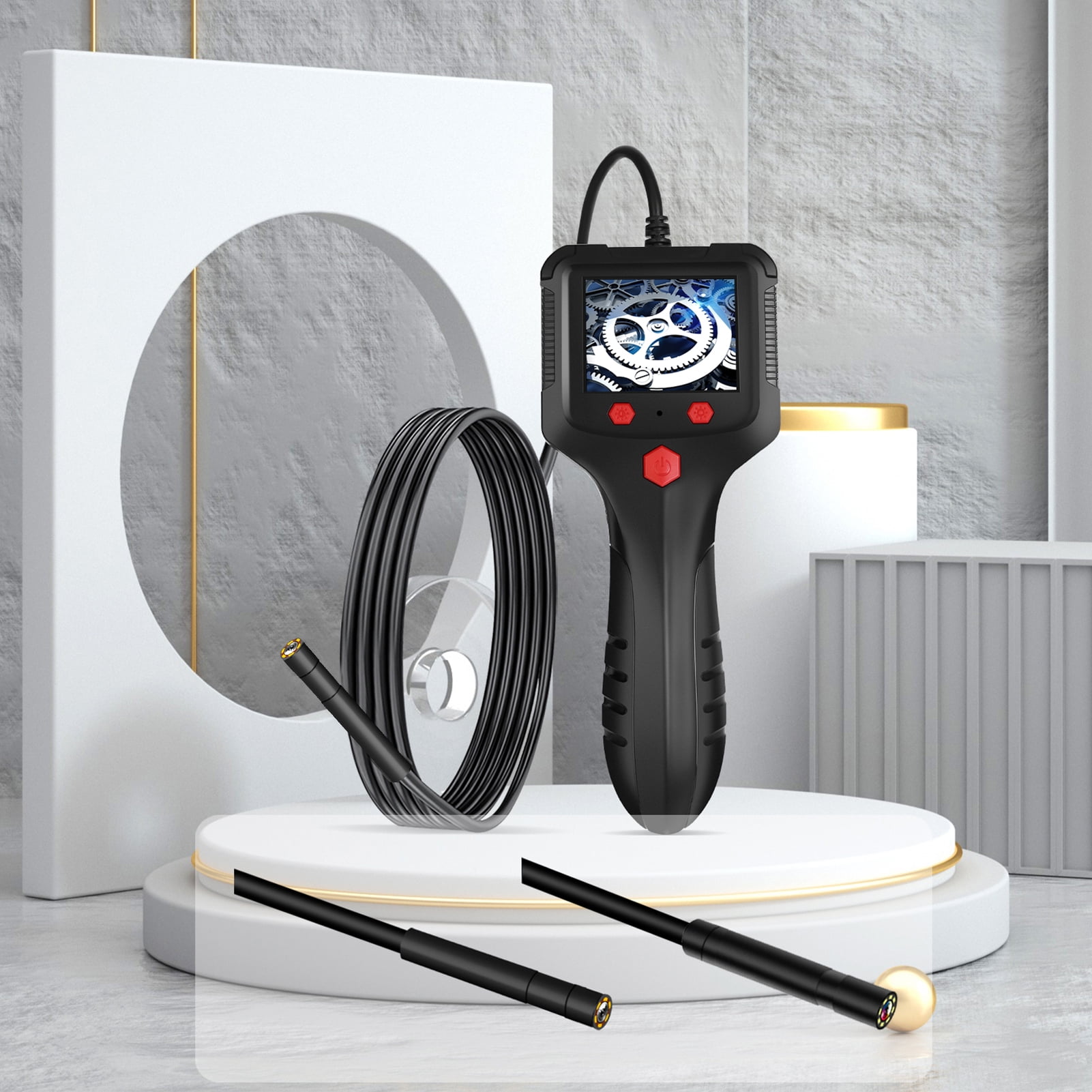 P100 Industrial Endoscope 1080P Digital Borescope IP67 Waterproof Snake ...