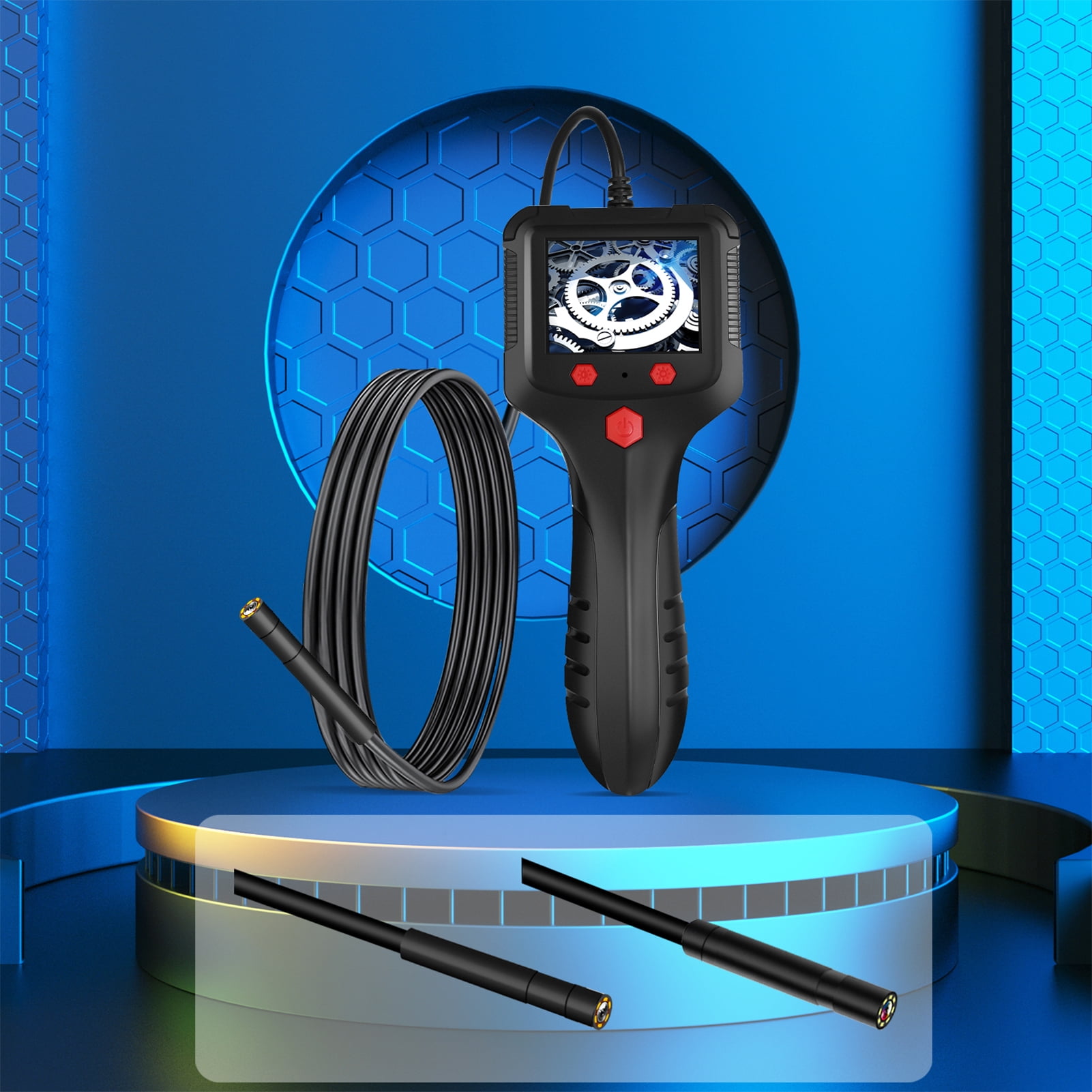 P100 industrial endoscope 1080p digital borescope ip67 waterproof snake ...