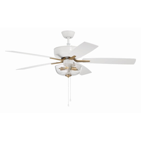 P101WSB5-52WWOK Craftmade Lighting Pro Plus - 5 Blade Ceiling Fan with ...