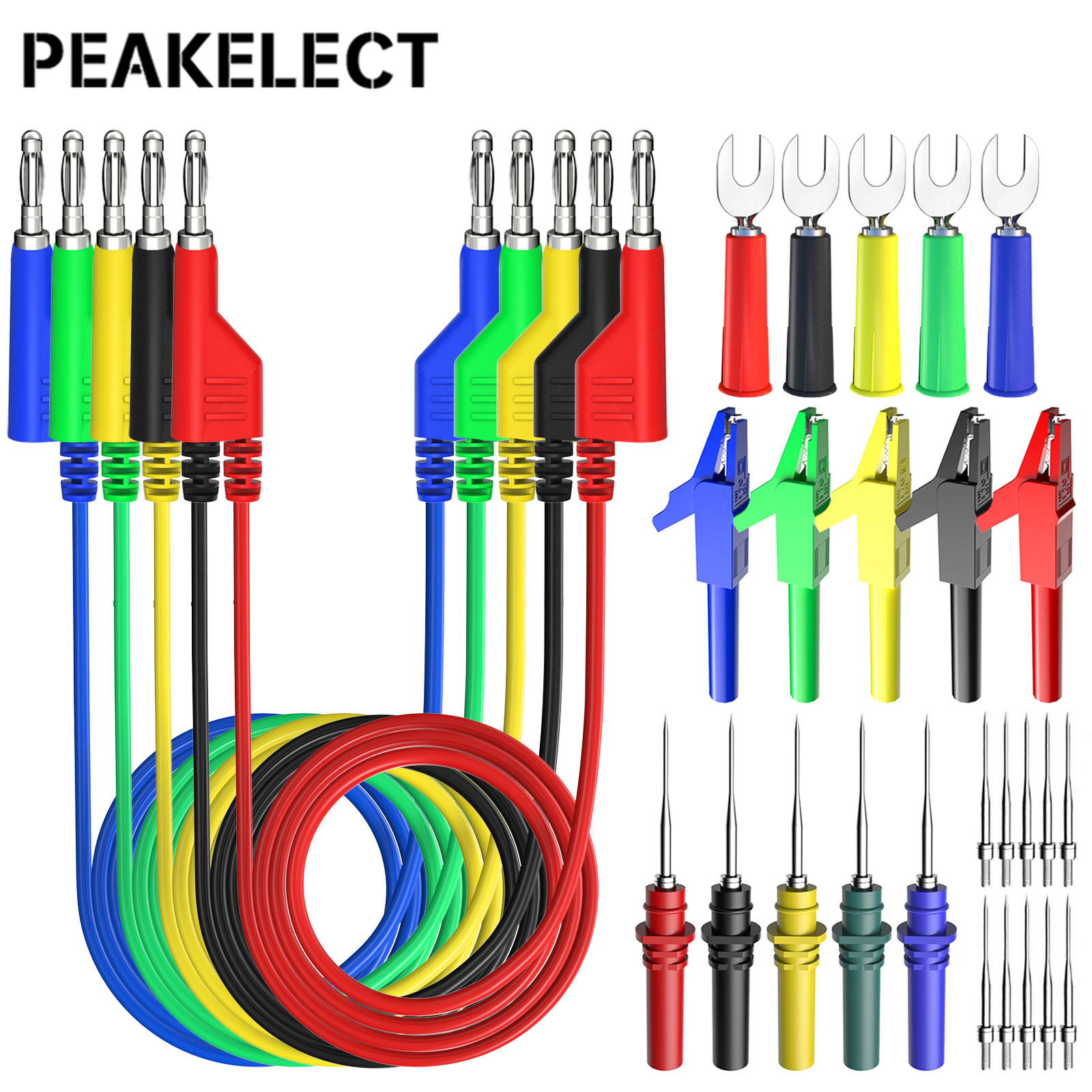 P1036B Series Dual 4mm Banana Plug Multimeter Test Leads Kit with ...