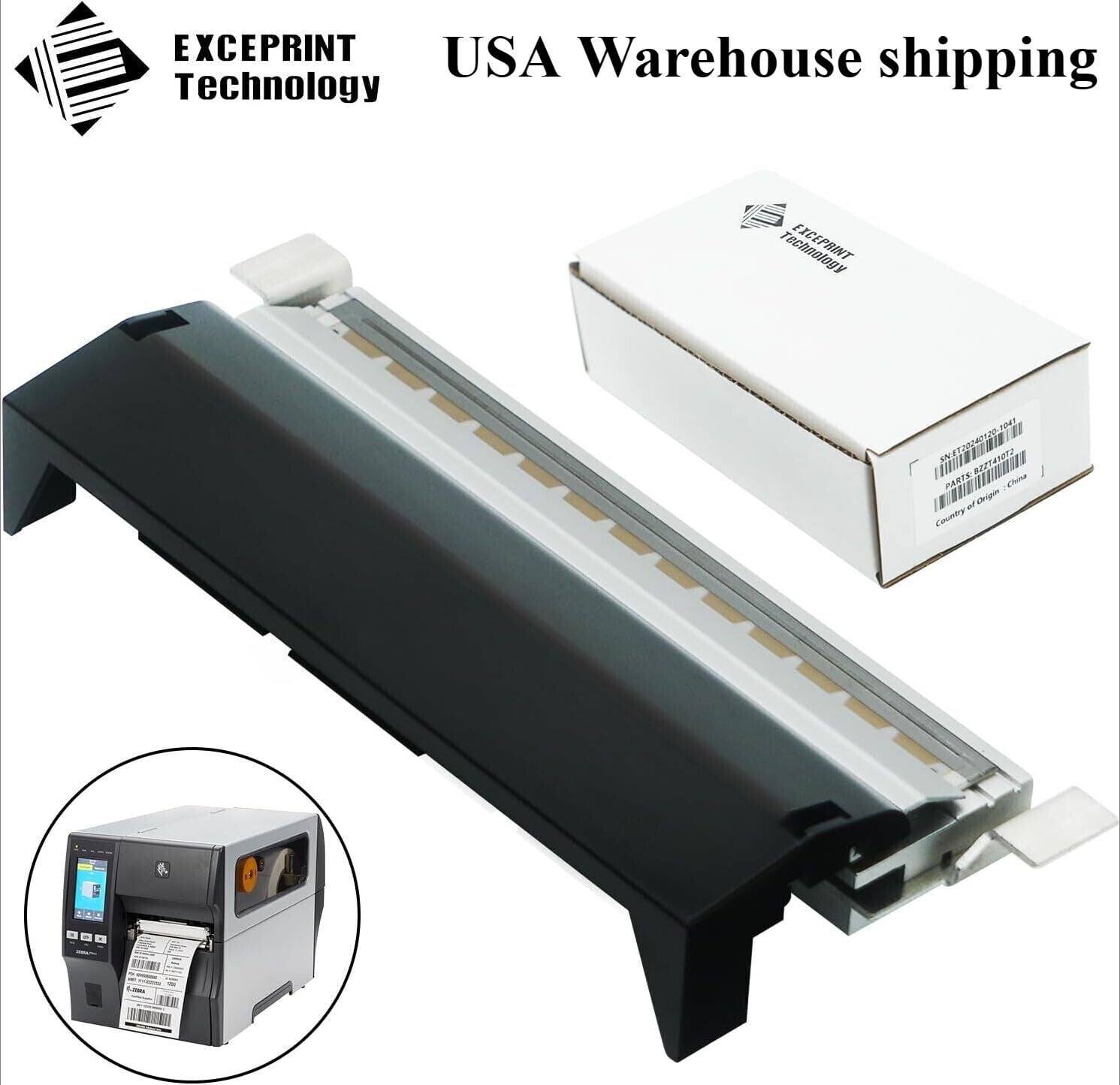 P1058930-009 Premium Precision Thermal Print Head for Zebra ZT410 ZT411 ...