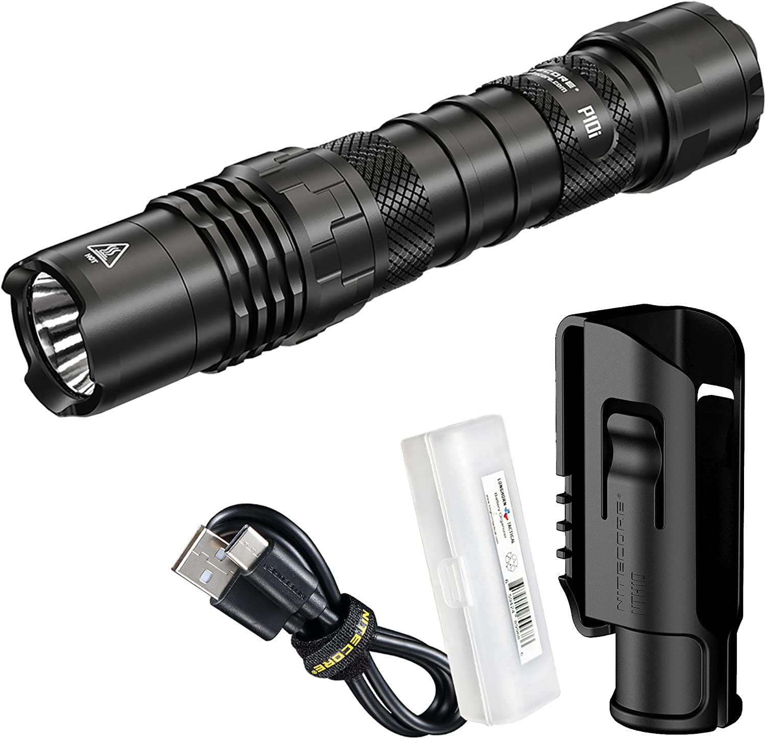 P10i 1800 Lumen USB-C Rechargeable Tactical Flashlight, Strobe Ready ...