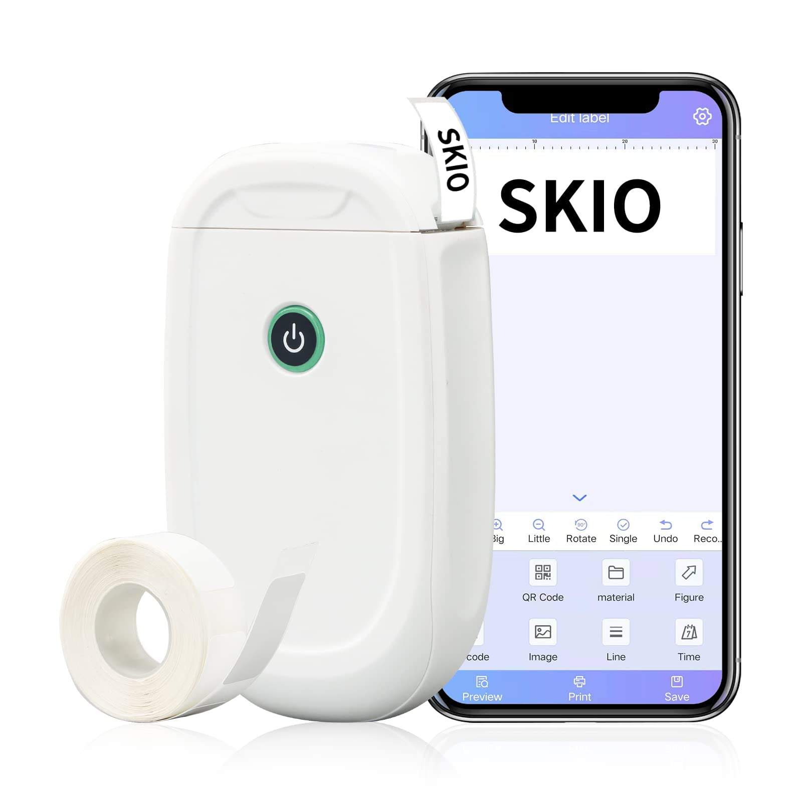 Handheld Portable Thermal Printer BT Wireless Label Maker Machine ...