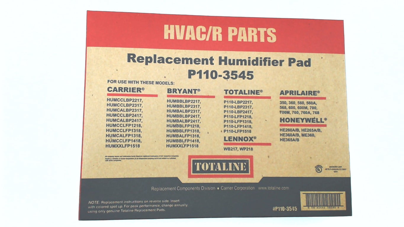 P110-3545 Carrier 13"X10"X1 3/4" Humidifier Pad OEM P110-3545 - Walmart.com