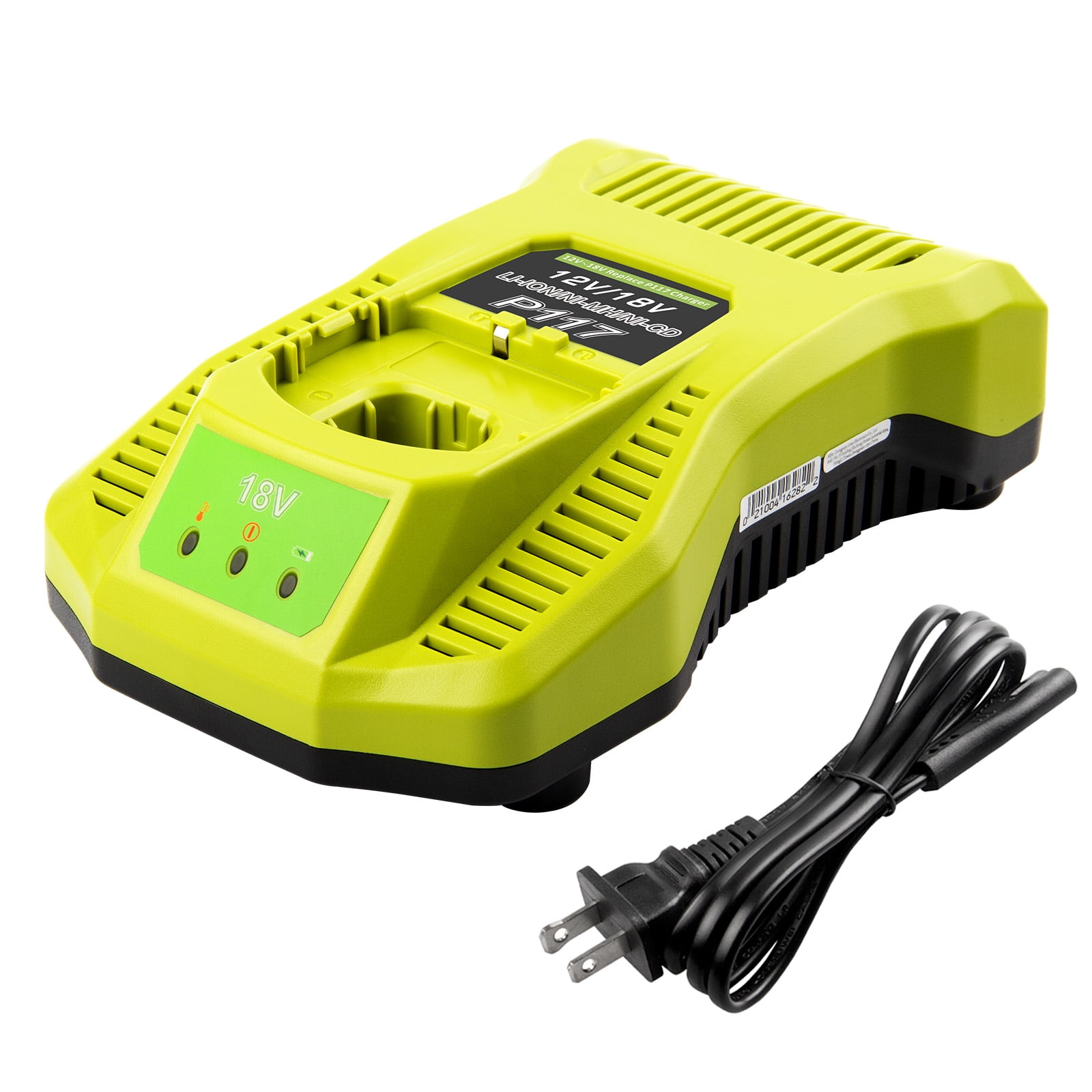 Ryobi P117 Rechargeable Charger Replacement for 18V Lithium-Ion NiCd ...