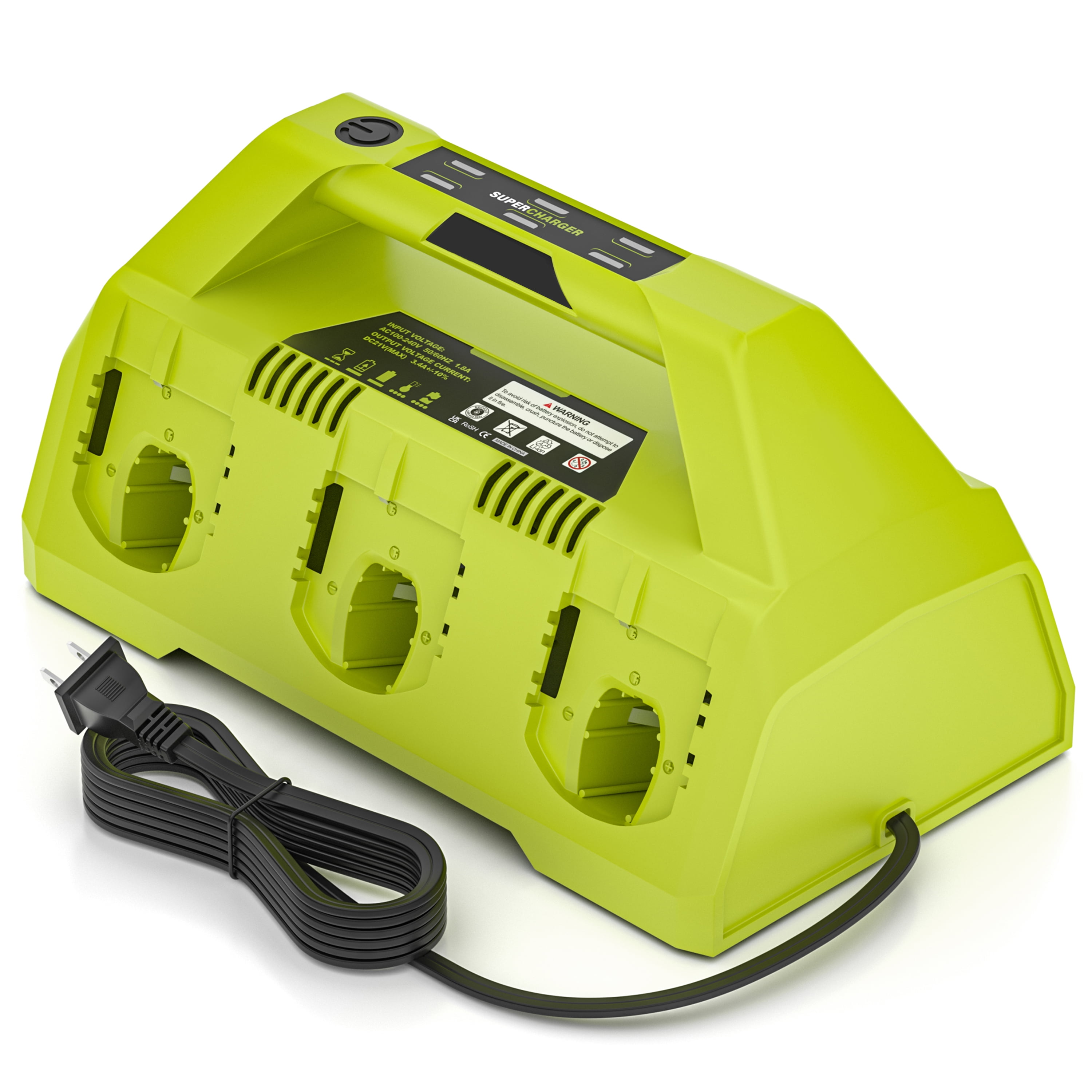 18V 6 Ports Rapid Charger Station for Ryobi P180 P135 18V ONE+ ...