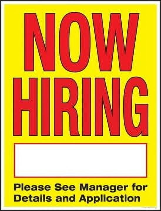 P15PNH Now Hiring Hour Sign Window Sale Sign Posters Retail Business ...
