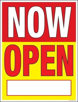 P15PNO Now Open Hour Sign Window Sale Sign Posters Retail Business ...