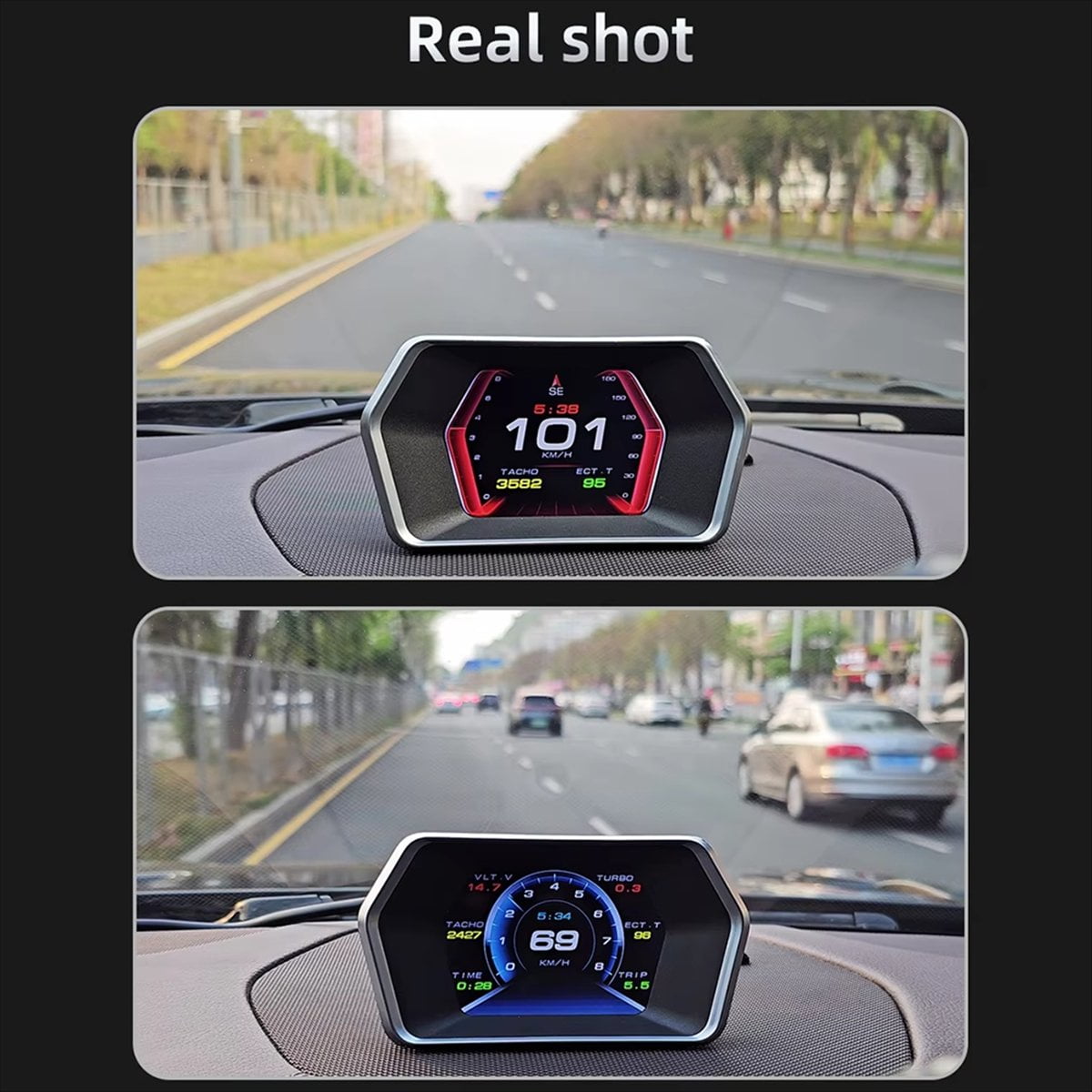 P17 HUD Head Up Display Car Display OBD2 GPS Car Computer Digital ...