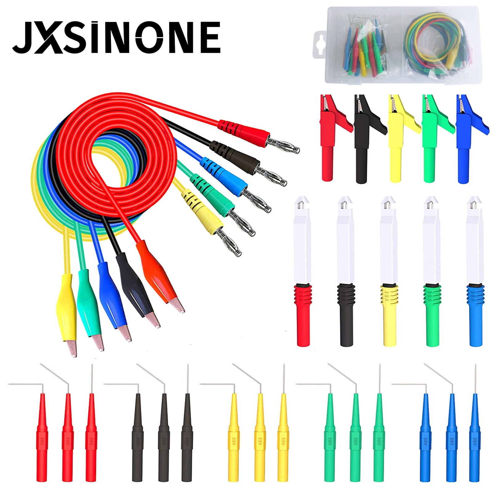 P1920B 30pcs/set Back Probe Kit Alligator Clip to 4mm Banana Plug ...