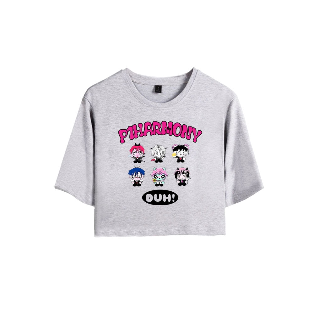 P1Harmony Merch Tour illustration Crop Top T-shirt Women Girl Team ...