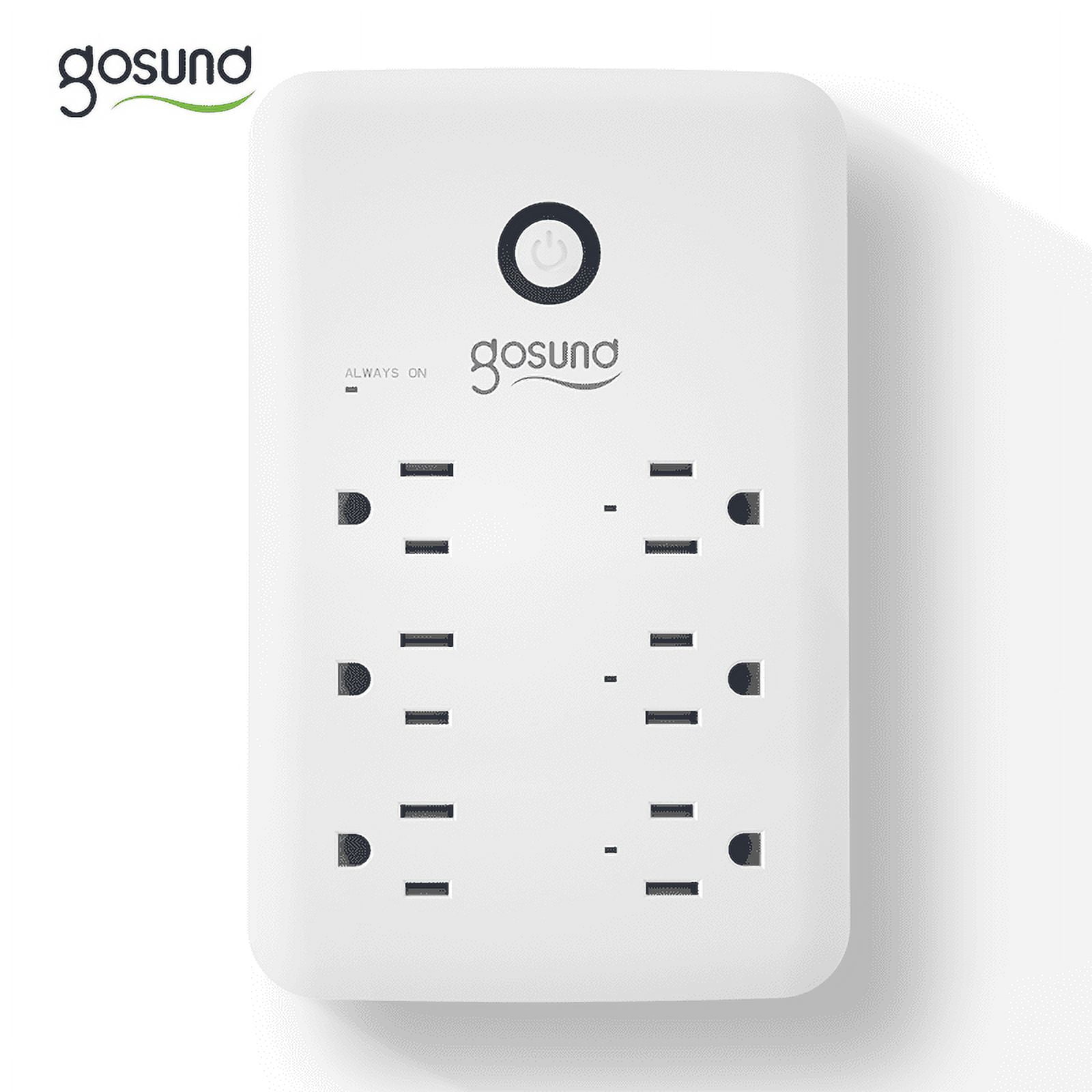 P2-WHTW: Gosund 6-Outlet 3-USB Ports Power Strip, USB Power Strip, 120V ...