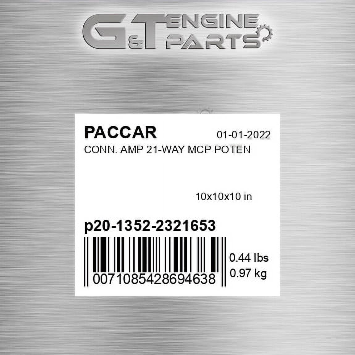 P20-1352-2321653 CONN. AMP 21-WAY MCP POTEN fits Paccar (New OEM) - Walmart.com