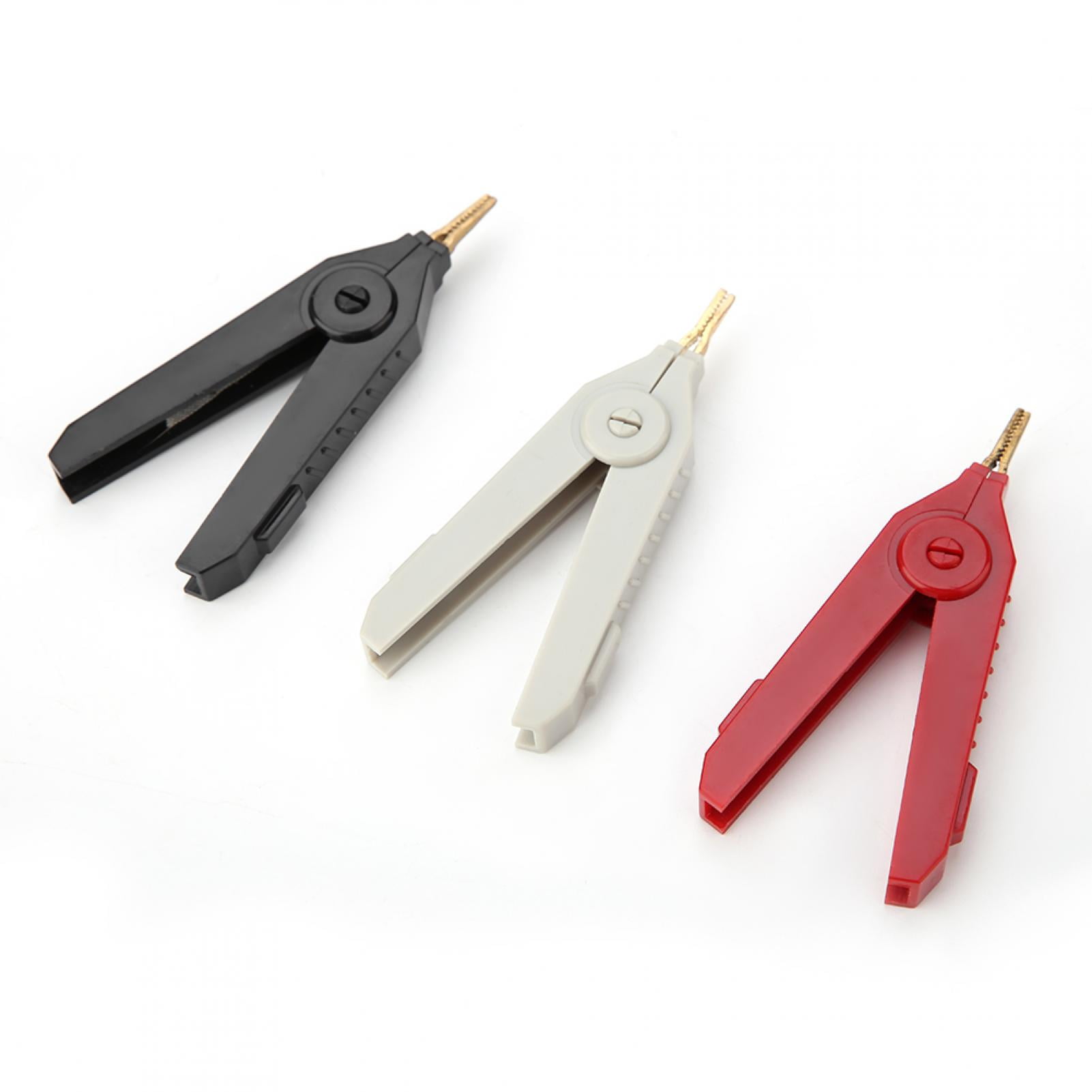 P2004 3Pcs Copper Gold Plated Alligator Clip LCR Kelvin Test Clip 20A ...
