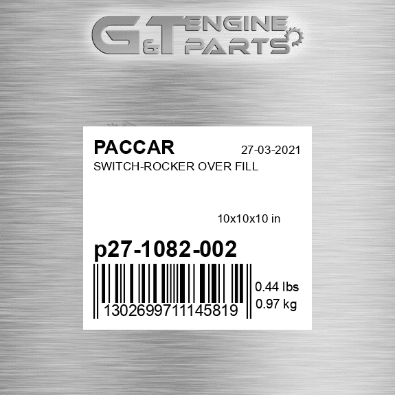 P27-1082-002 SWITCH-ROCKER OVER FILL fits Paccar (New OEM) - Walmart.com