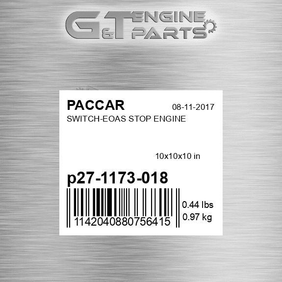 P27-1173-018 SWITCH-EOAS STOP ENGINE fits Paccar (New OEM) - Walmart.com