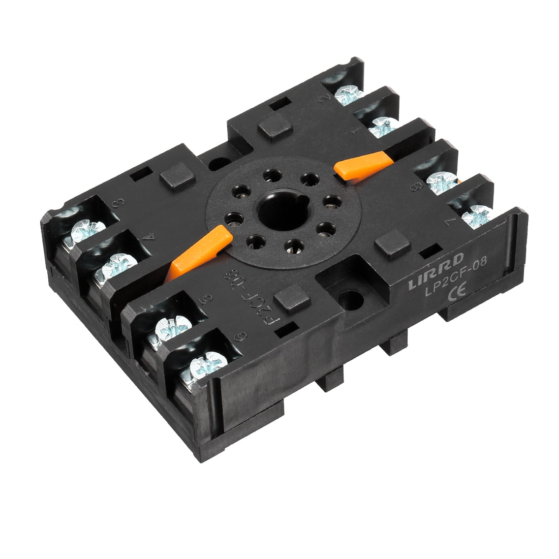 P2CF-08 Model 250V 10A 8P DIN Rail Mount Power Relay Socket Base Holder ...