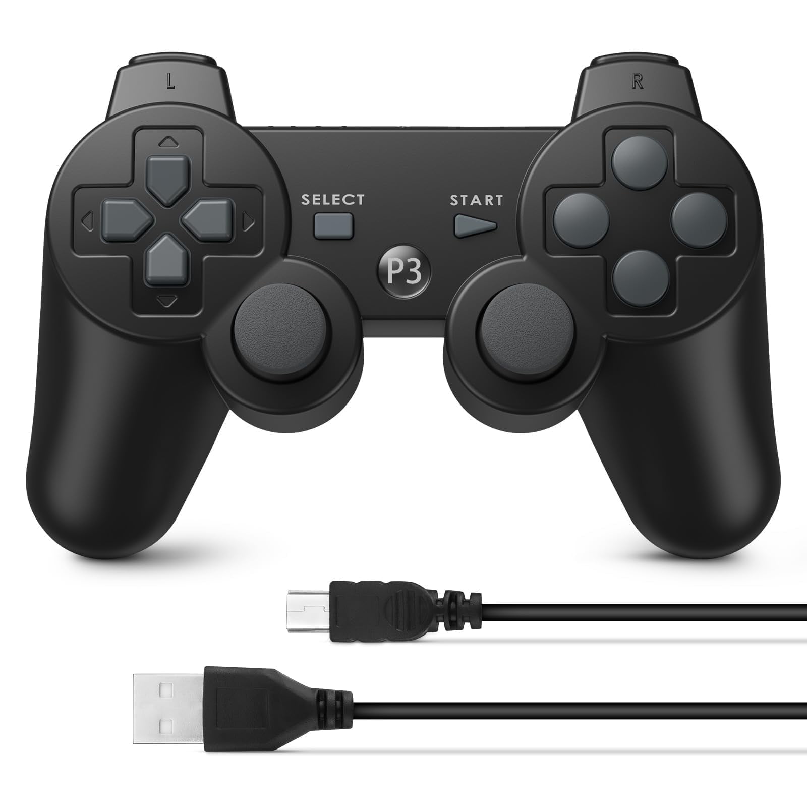 UHM Wireless Controller for P3 with Rechargeable Battery Double Shock ...