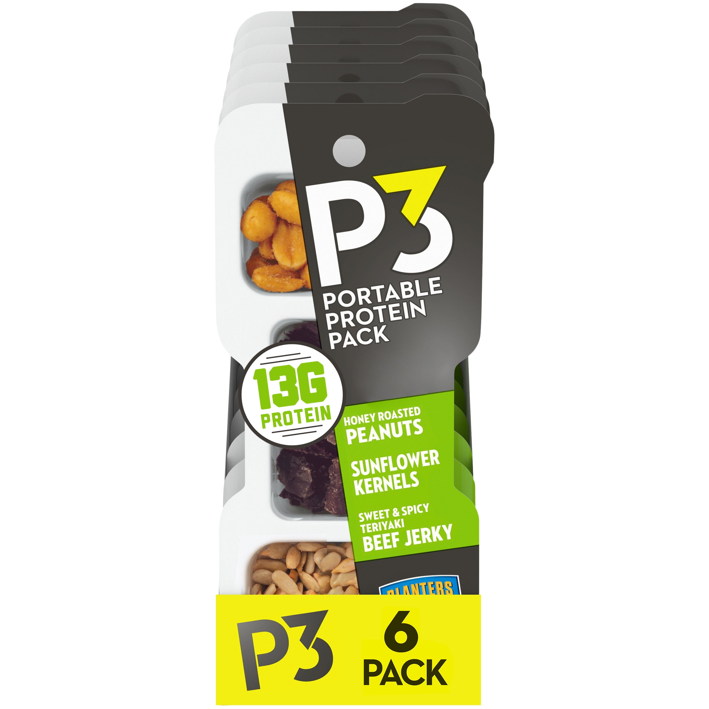 P3 Portable Protein Snack Pack with Honey Roasted Peanuts, Sunflower ...