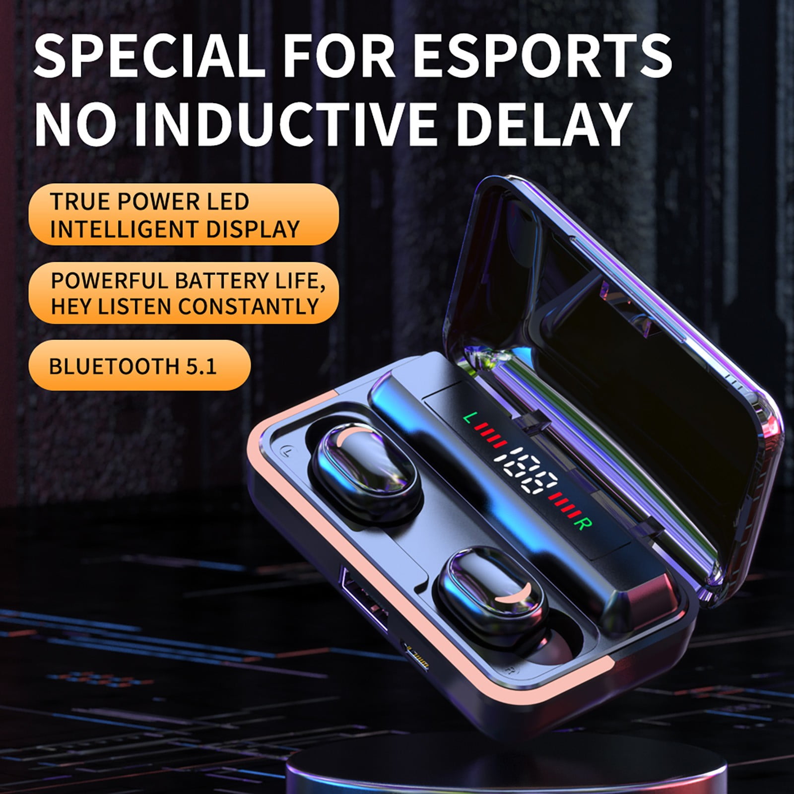 P30i by Ruroz Noise Cancelling Earbuds, Strong and Smart Noise Cancelling, Powerful Bass, 45H ...