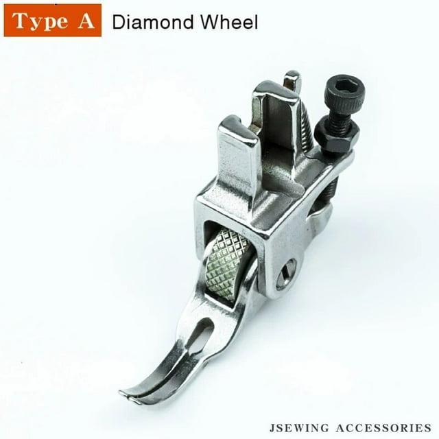 P363 0.3cm Roller Zipper Presser Foot Sewing Accessories Fit Single Needle Lockstitch Machine ...