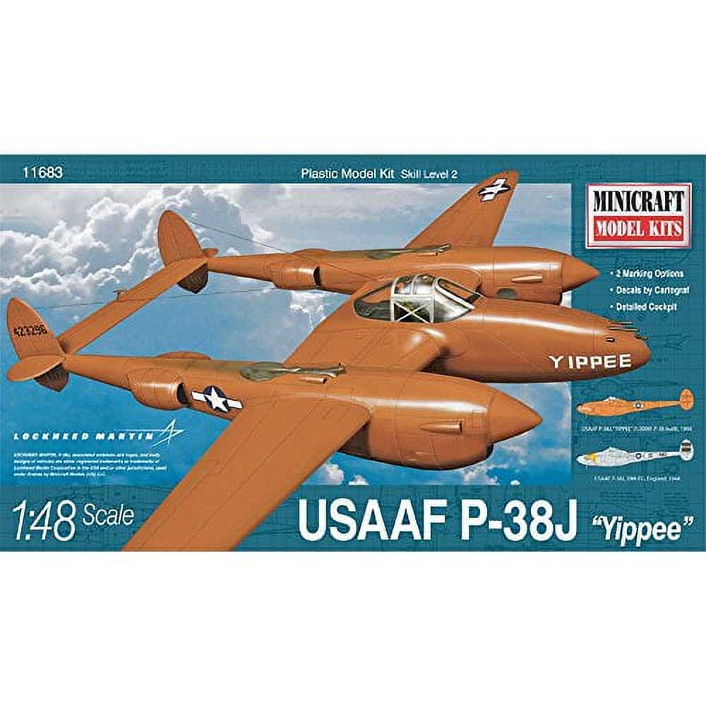 MINICRAFT MODELS 11683 1/48 P-38J USAAF w/2 Marking Options - Walmart.com