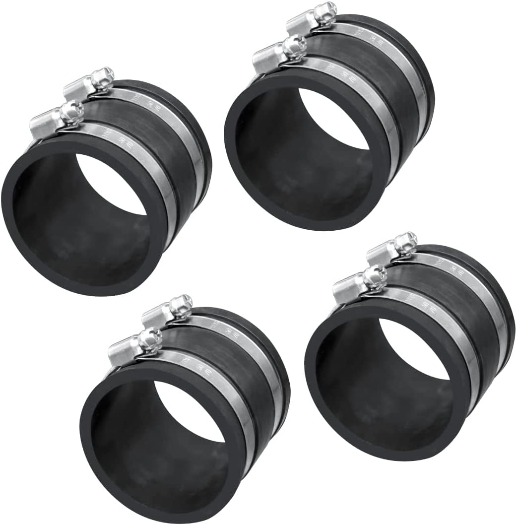 P4 2-1/2 Inch Dust Control Flex Cuff with Steel Hose Clamps, Hose ...