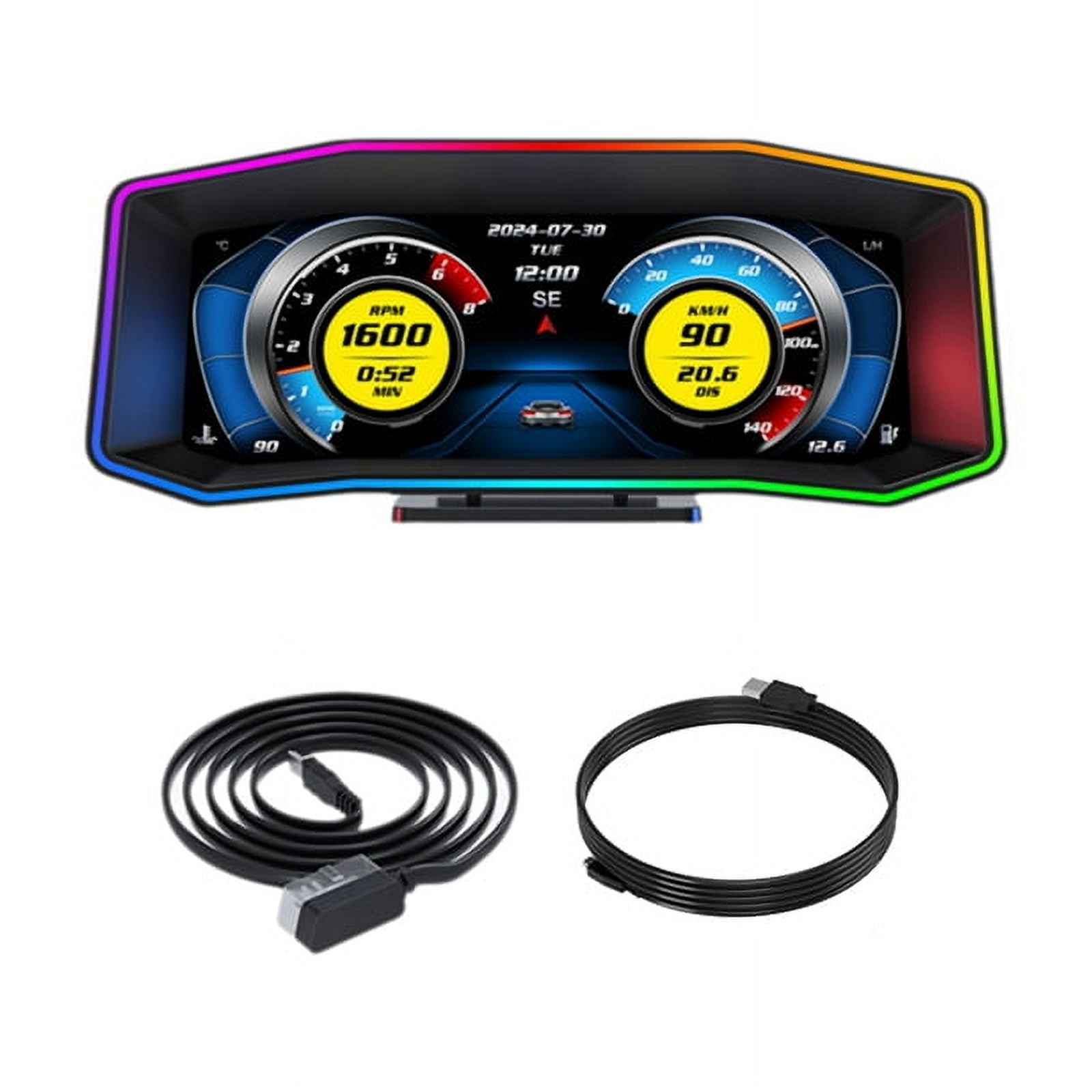 P4 OBD+GPS HUD 6.2 Inch LCD Screen Head Up Display Multi-Function Smart ...