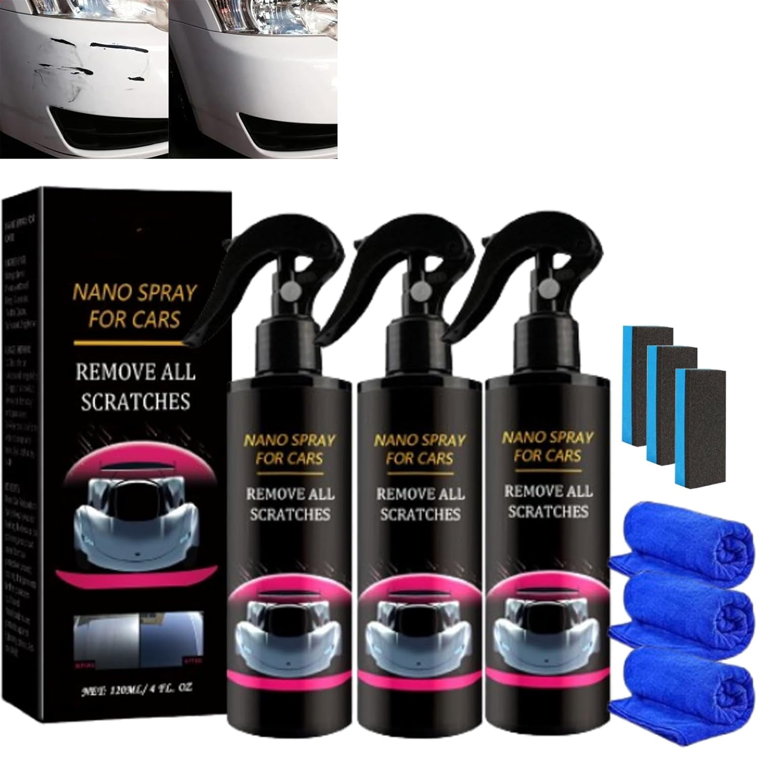 P40 Car Scratch Quick Repair Nano Spray – Instant Invisible Scratch ...