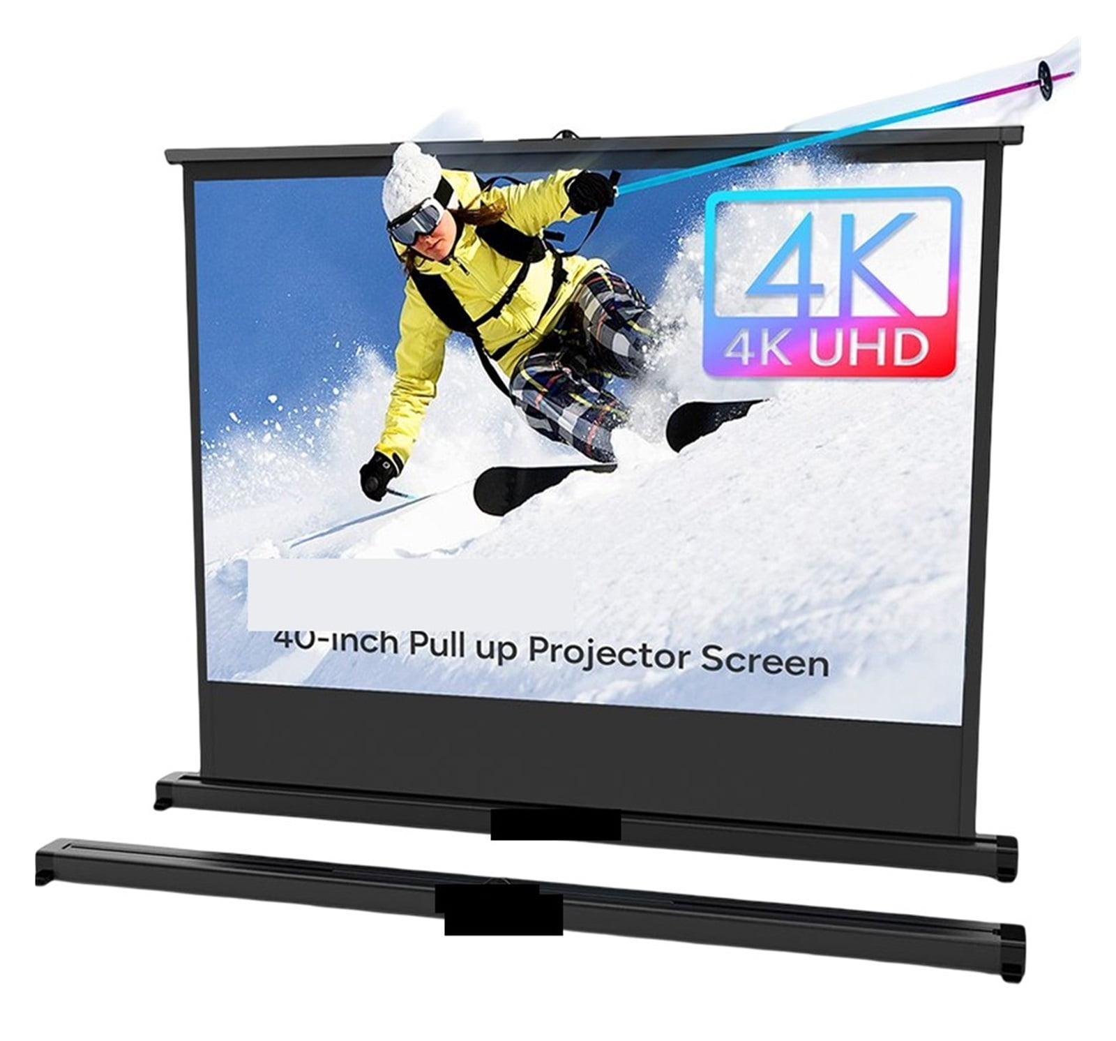P40 Tabletop Screen 40 Inch Pull Up Portable Projector Screen HD 16:9 ...