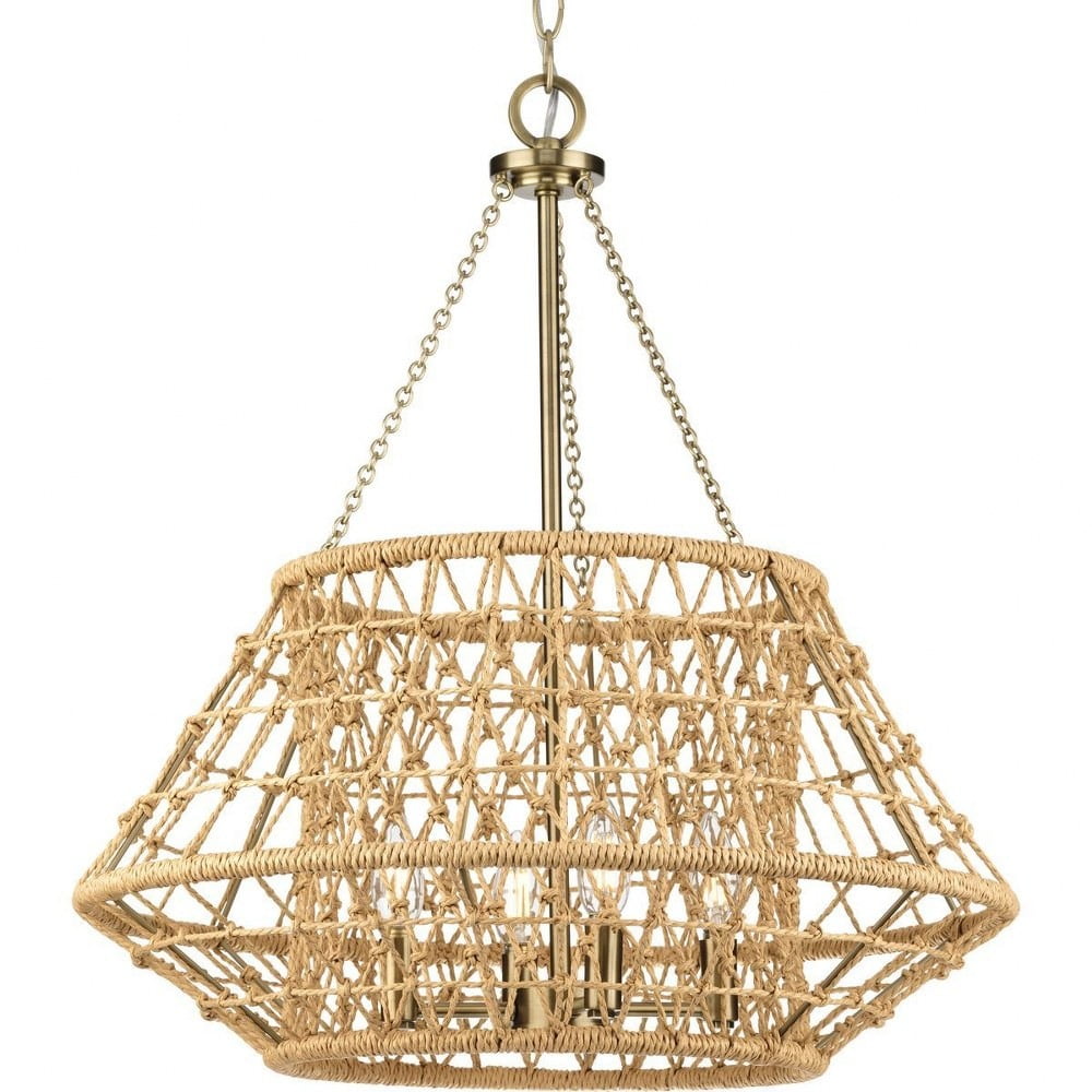 P400323-163-Progress Lighting-Laila - 4 Light Chandelier In Coastal ...
