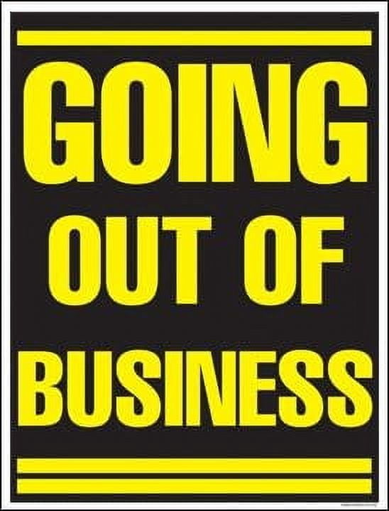 P40GNG Going Out of Business Window Sale Sign Posters Retail Business ...