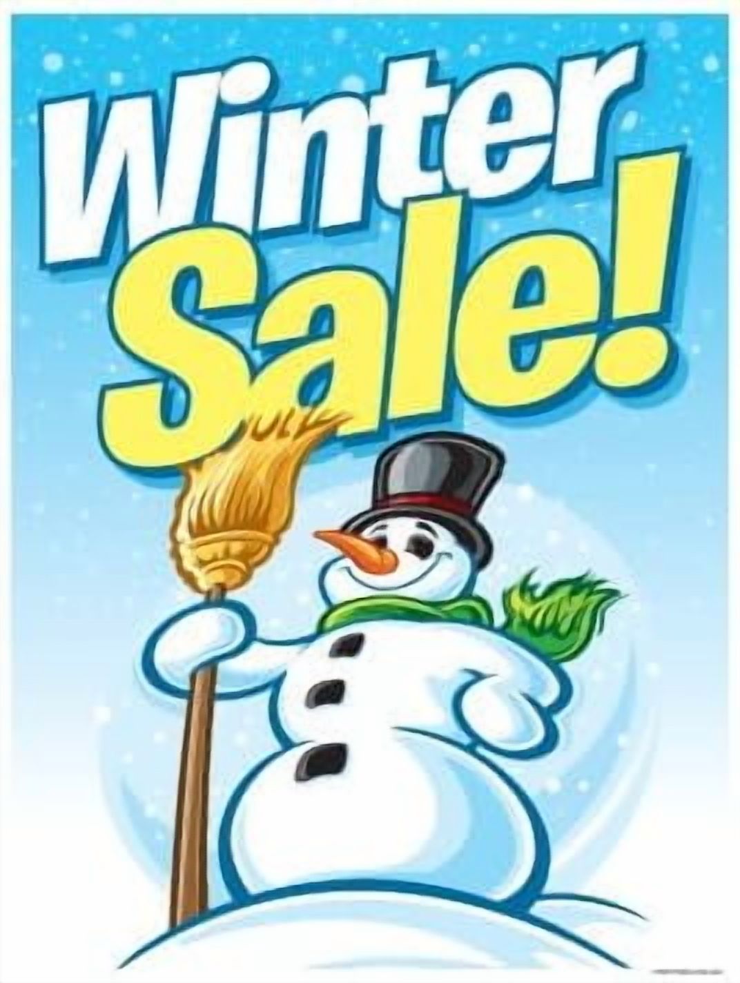 P40WTS Winter Sale Snowman Window Sale Sign Posters Retail Business ...