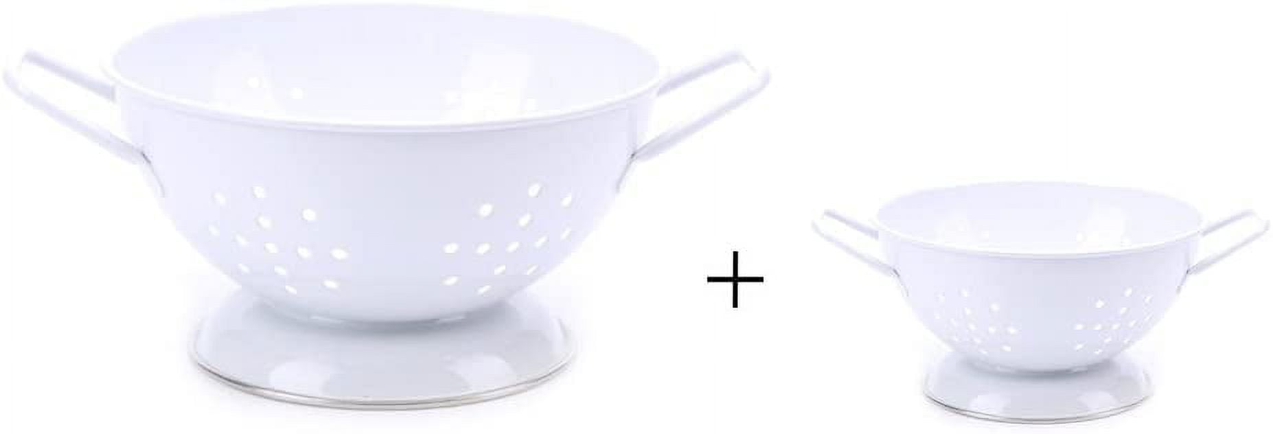 P410 Set of 2 Metal Kitchen Food Strainer/Iron Fruit Colander/Bowl ...