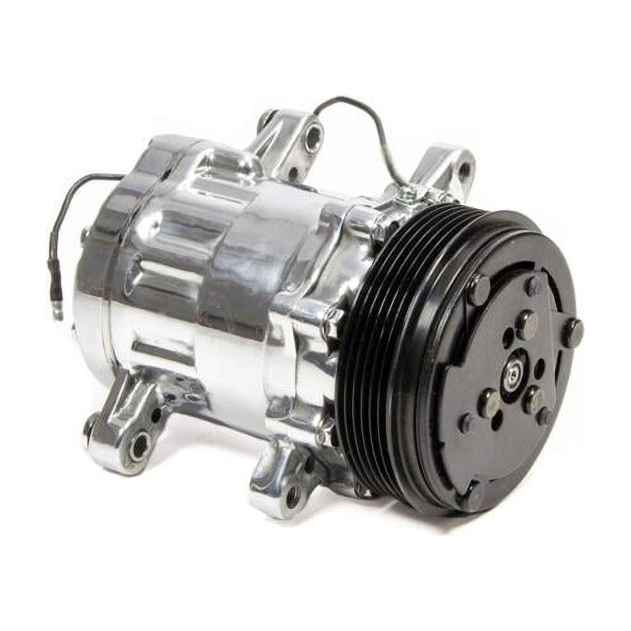 P411 Sanden 7176 Style Polished AC Compressor with Serpentine Pulley ...