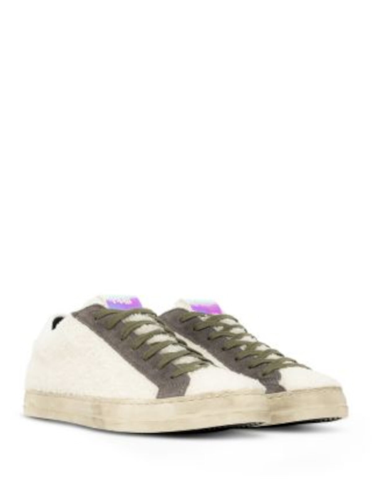 P448 Womens Beige Iridescent Faux Shearling Removable Insole Logo John ...