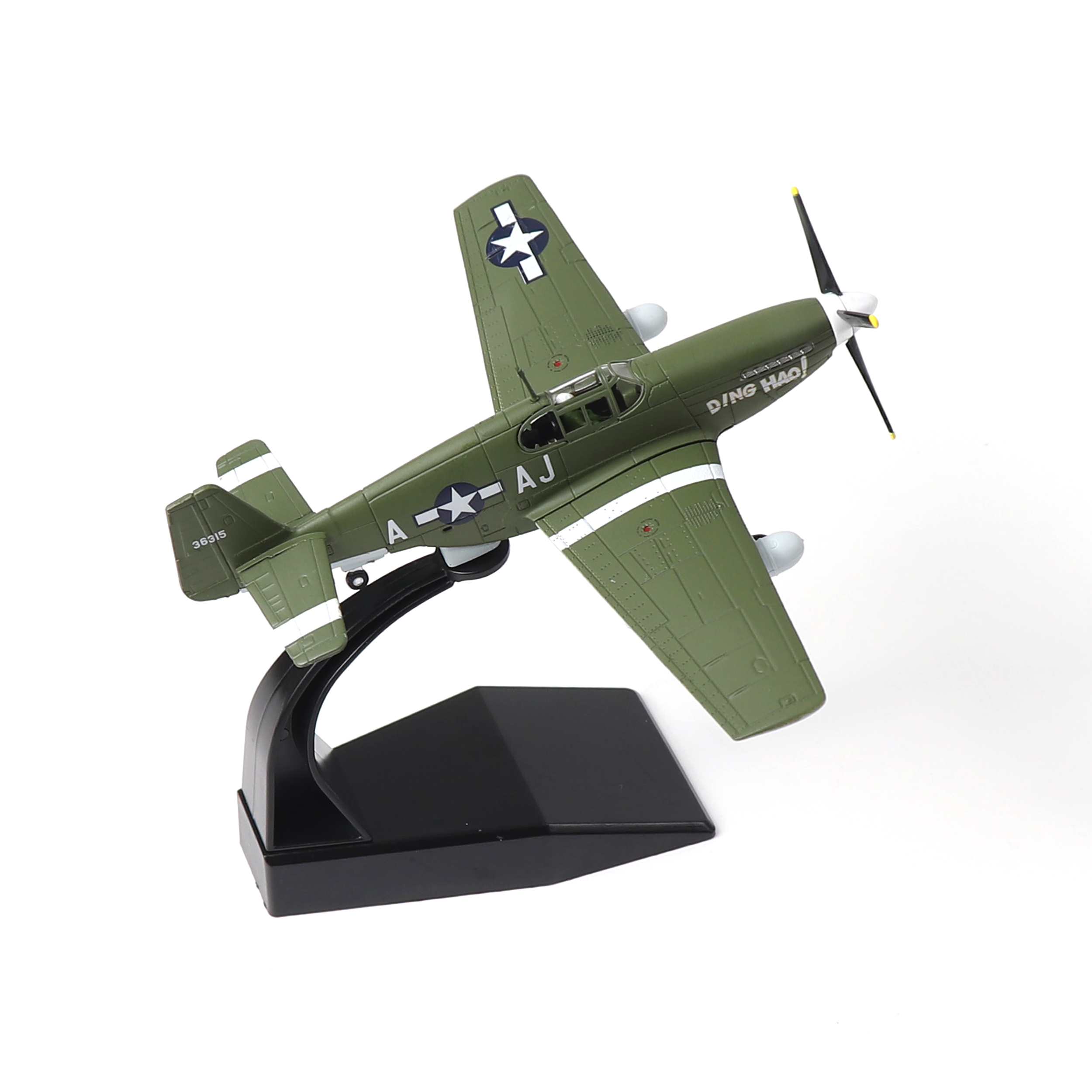 P51-B Mustang (Ding Hao) 1/72 Metal Airplane Model Kit with Stand WWII Diecast Alloy Fighter ...
