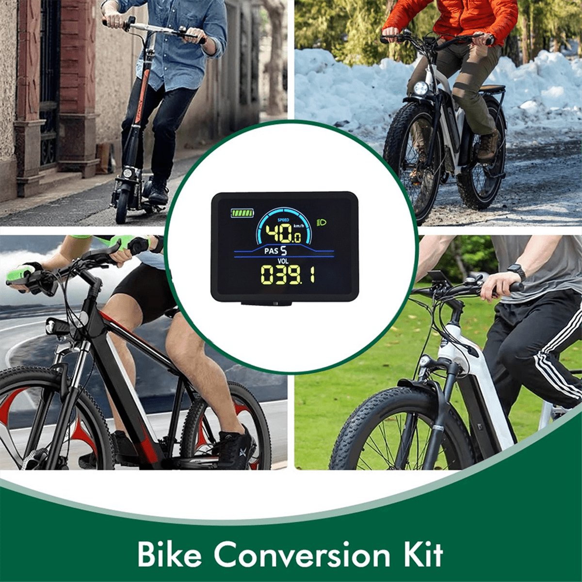 P5C Electric Bike LCD Display Meter 24V-60V Ebike Intelligent Display ...