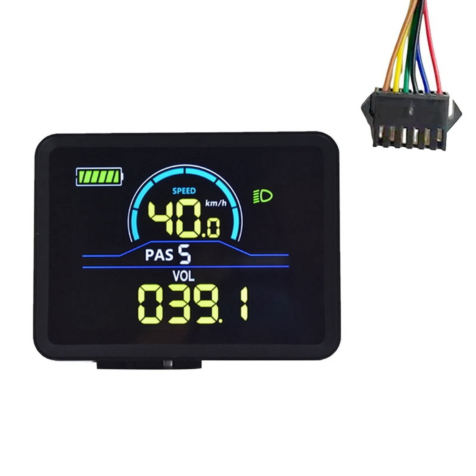 P5C Electric Bike LCD Display Meter 24V-60V Ebike Intelligent IP67 UART Colorful SM 6PIN ...
