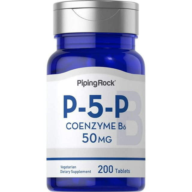 Piping Rock P5P Vitamin B6 Complex, 50mg, Easy Swallow, 200 Vegetarian ...