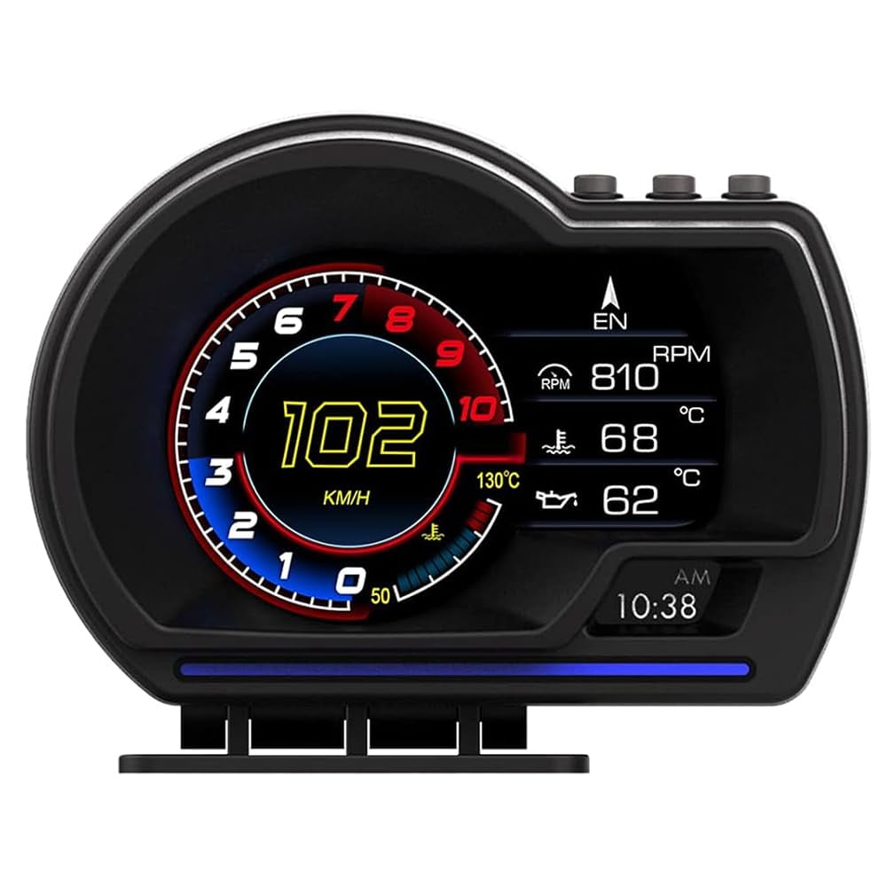 P6 Car Digital HUD Head Up Display Speedometer,OBD2 GPS Dual System ...