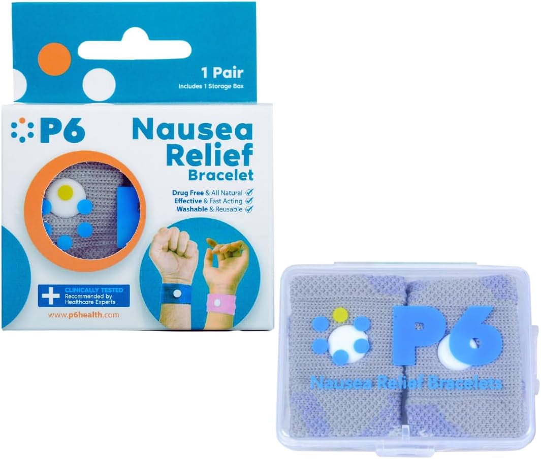 P6 Motion Sickness Bands for Adults Wristbands for Anti Nausea Sea ...
