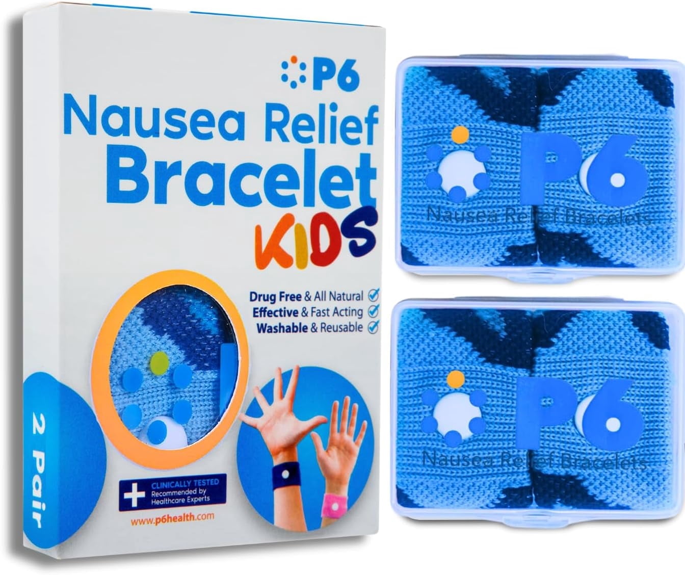 P6 Motion Sickness Bands for Kids Children’s Wristbands for Anti Nausea ...