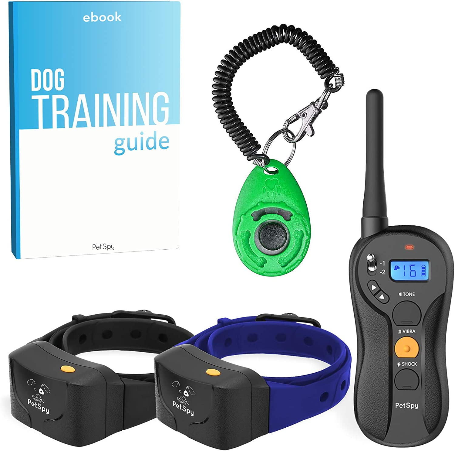 P620 Dog Training Shock Collar for Dogs with Vibration, Electric Shock, Beep; Rechargeable and ...