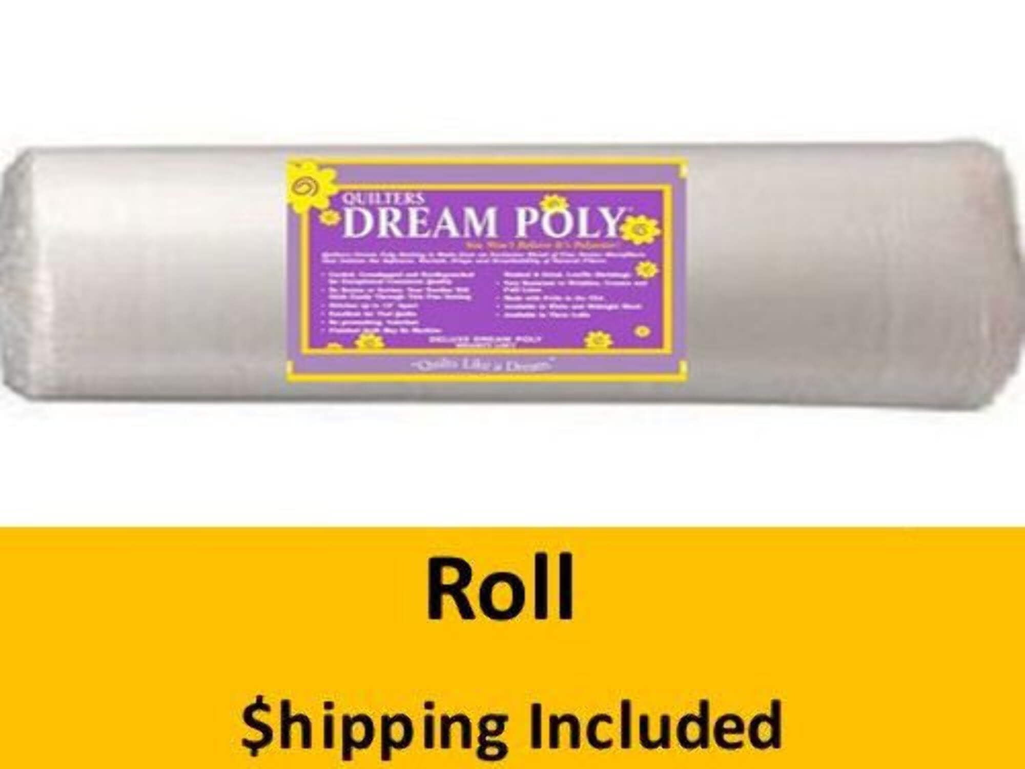 P6SR Dream Poly Deluxe Batting (Roll, Throw 60 in x 30 yds) shipping ...