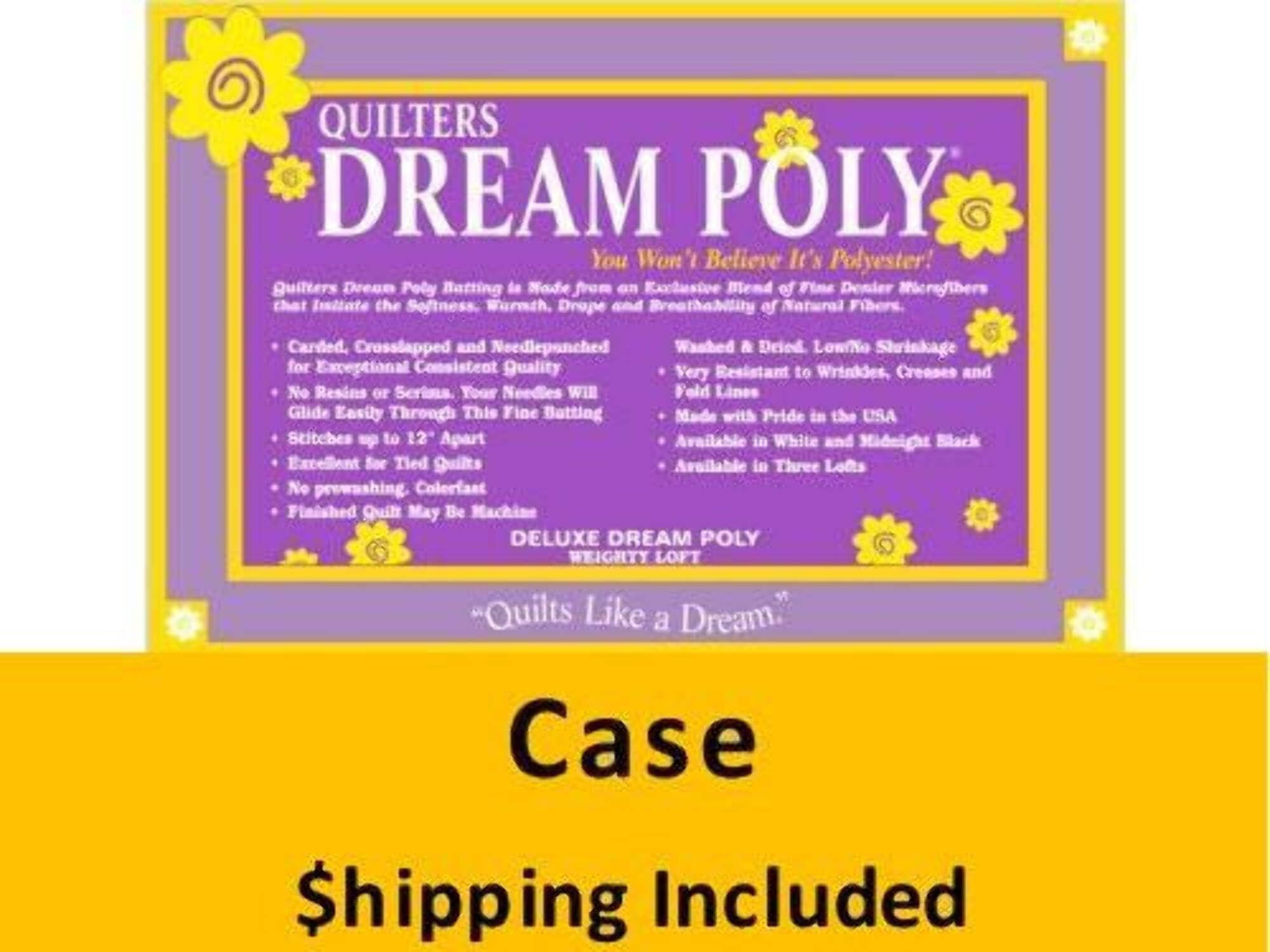 P6TH Dream Poly Deluxe Batting (Case(10), Throw 60 in x 60 in) shipping ...