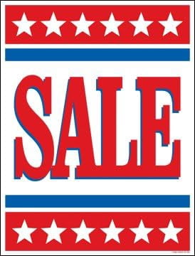 P70SLB Sale (Patriotic) Window Sale Sign Posters Retail Business Store ...
